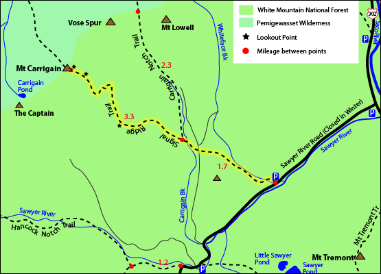 Mount Carrigain Mt Carrigain 4,700 4700 feet, Hike Mount Carrigain ...
