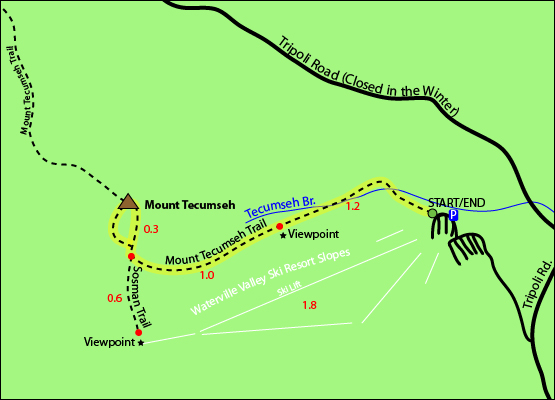 Mount Tecumseh Mt Tecumseh Waterville Valley Ski Resort Area NH New ...