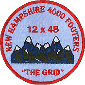 Hiking patch 12x48 48x12 the grid nh new hampshire patches